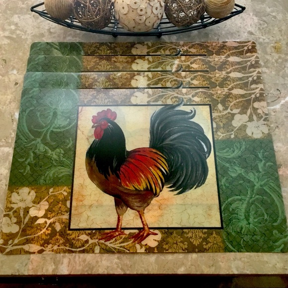 Dining | Farmhouse Country Rooster Placemats Set Of 6 | Poshmark